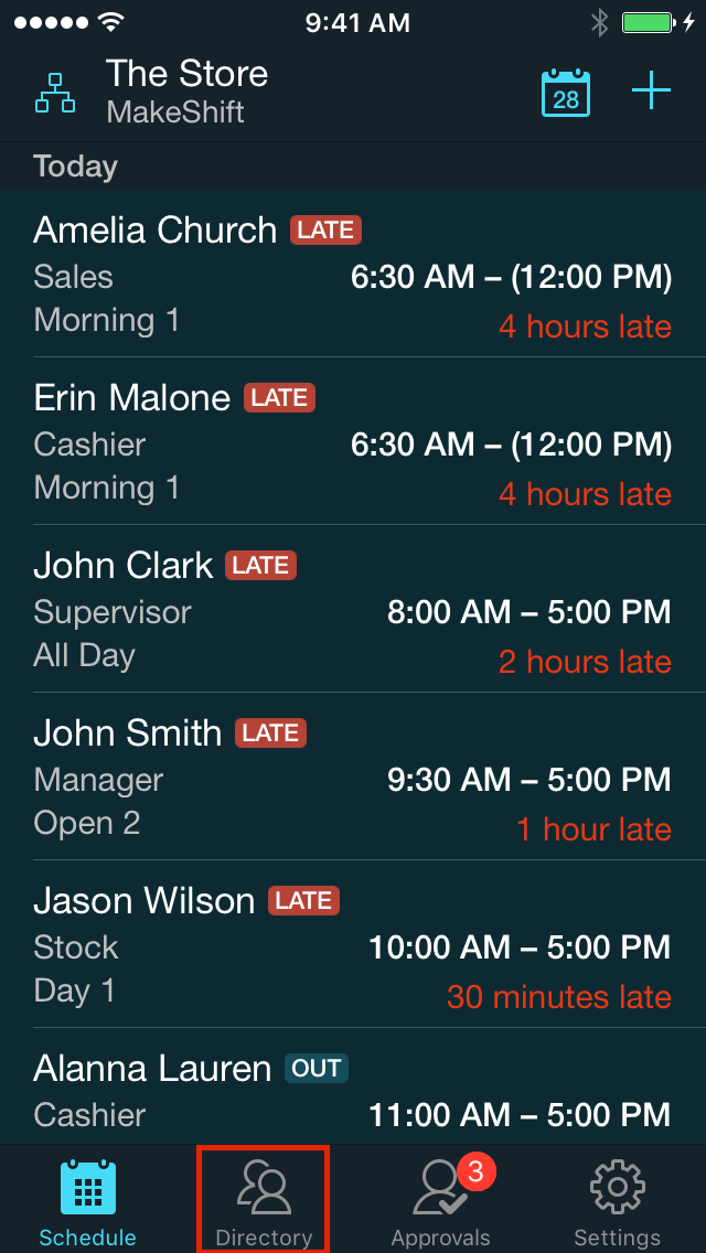 Viewing the Employee Directory
